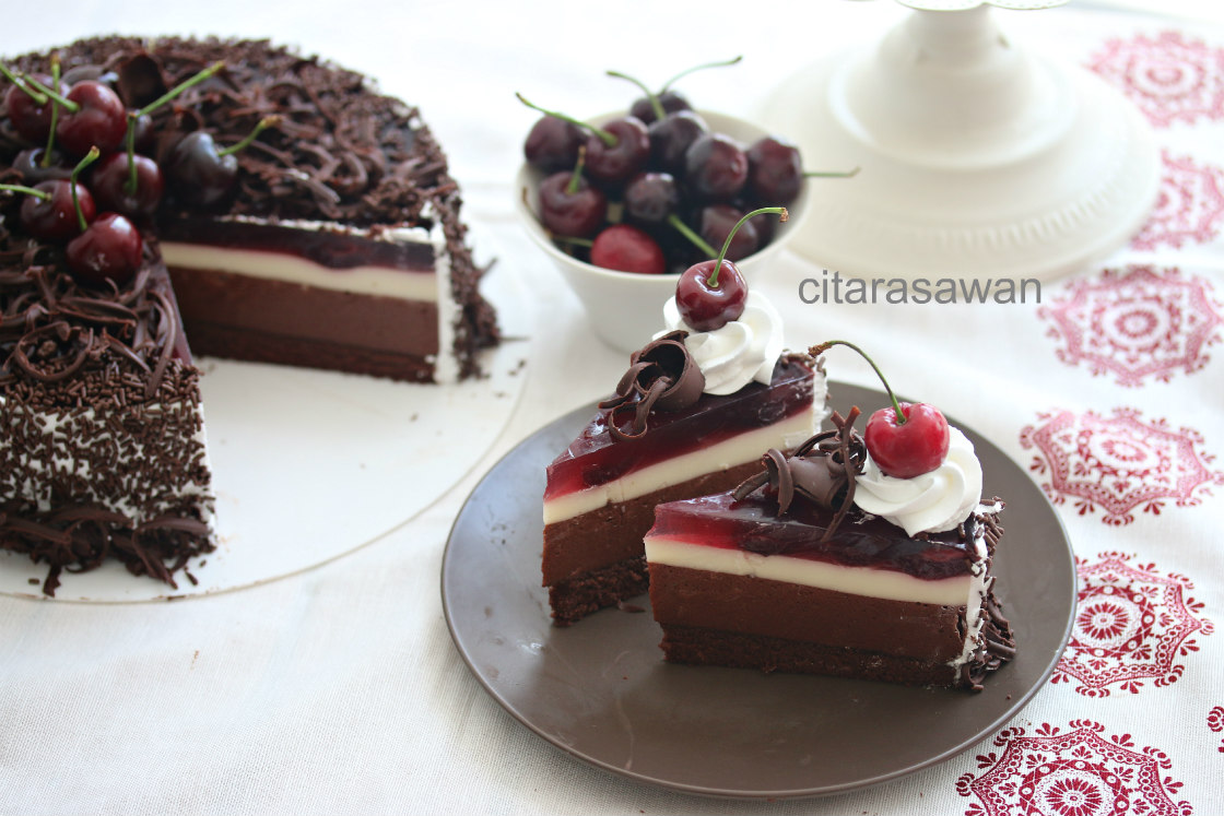 Puding Kek Blackforest / Blackforest Pudding Cake ~ Resepi Terbaik