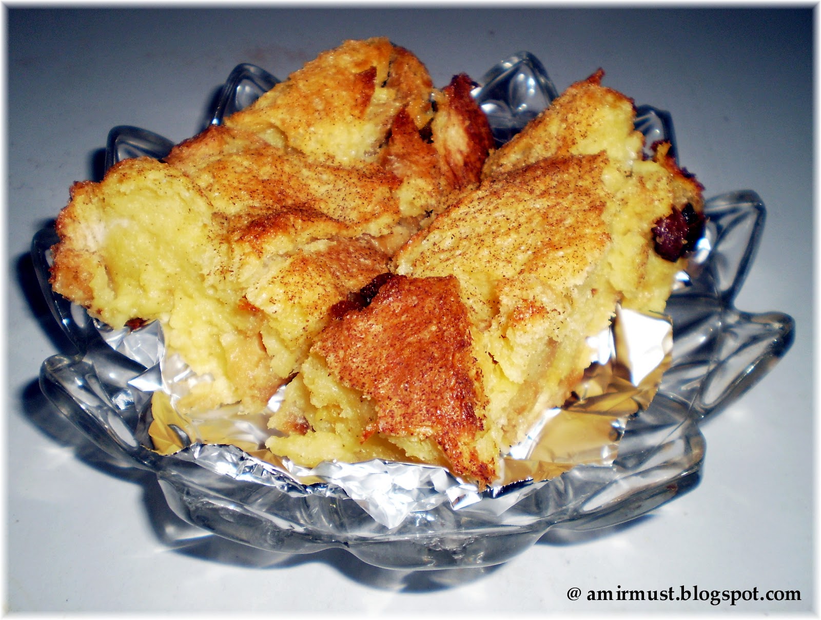 Let's sprinkle some sugar..: Puding Roti Mentega.. resepi sesedap rasa