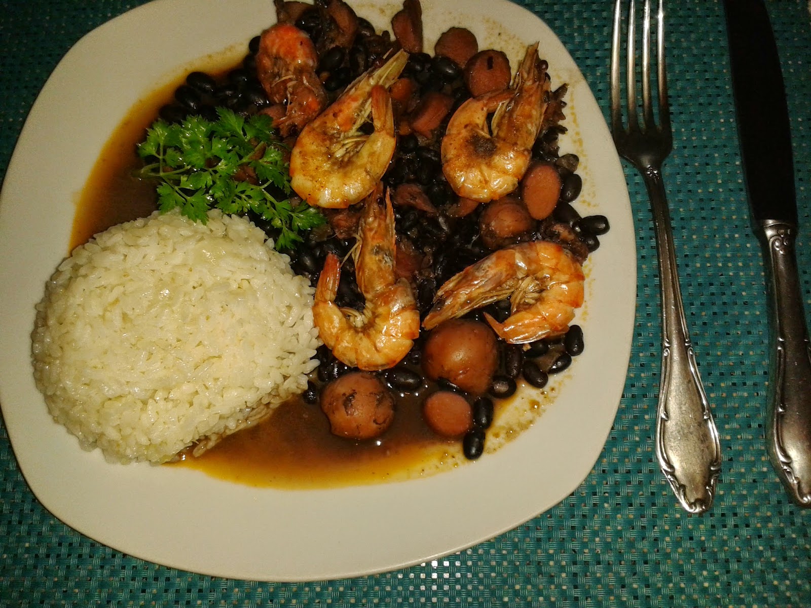 Culinária E o dia a dia : Feijoada de marisco com feijão preto