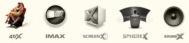CGV 극장 영화 비교 - 4DX, IMAX, ScreenX, SphereX, SoundX