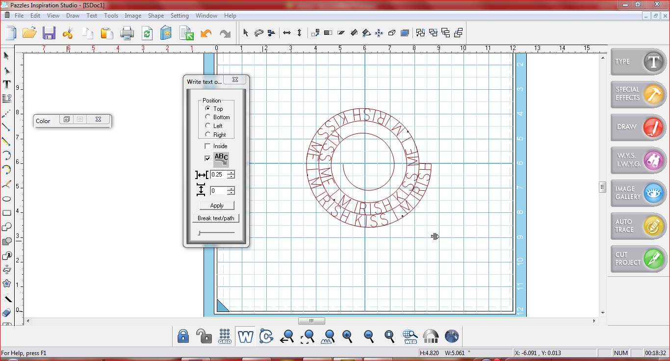 Creating a Swirl and Fit Text to Path