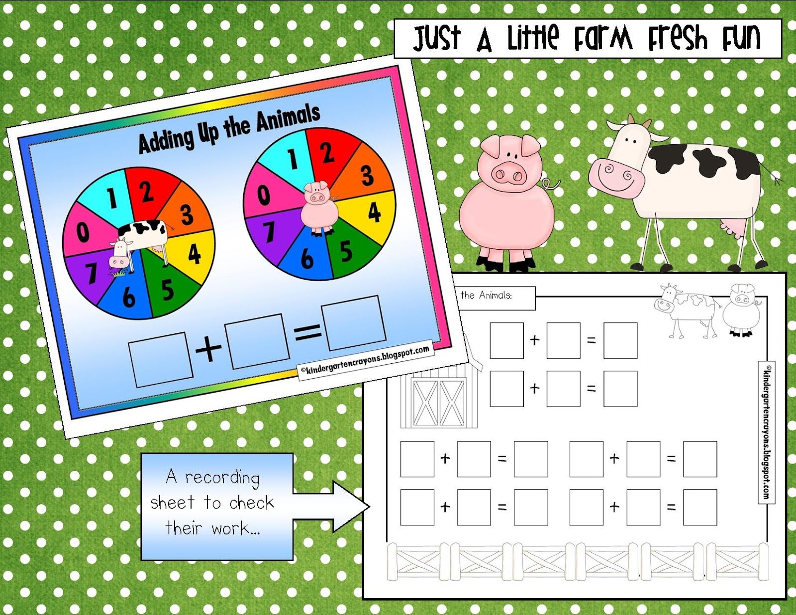 Kindergarten Crayons: Farm Freebies Are Fun!