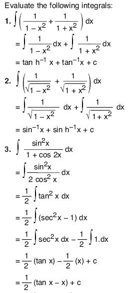 Senior Inter Maths - Integration Important Questions and Answers for ...