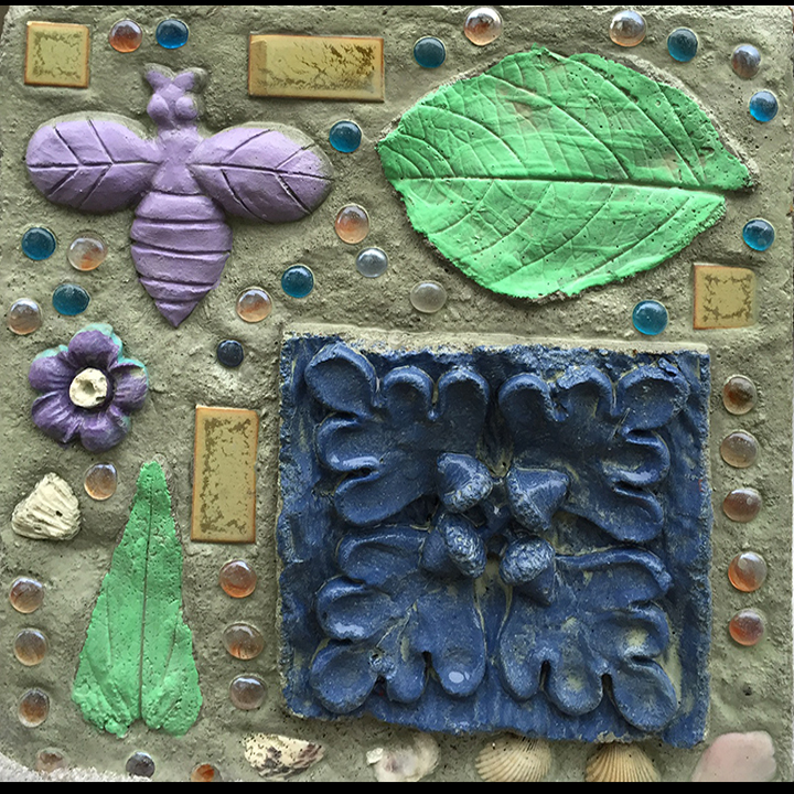 From the Summer's Garden: COLLAGE STEPPING STONE CREATIVE WORKSHOP