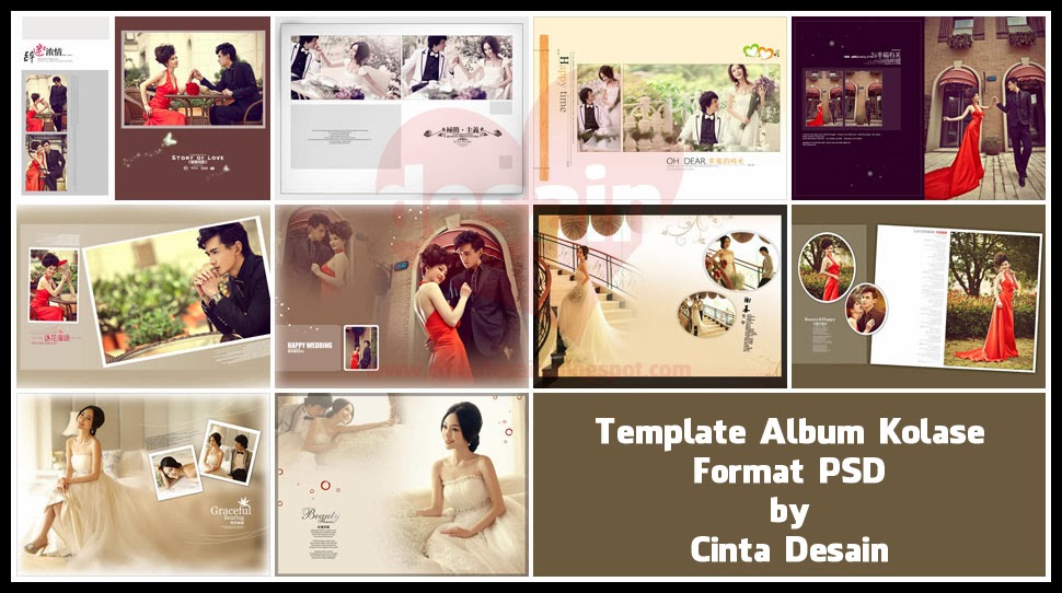 Template Album Kolase Format PSD Volume-2 - Album Kolase Wedding ...