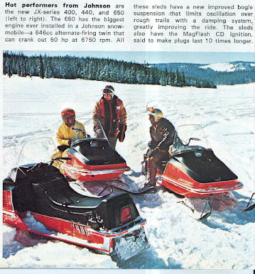 CLASSIC SNOWMOBILES OF THE PAST: 1974 JOHNSON SNOWMOBILES