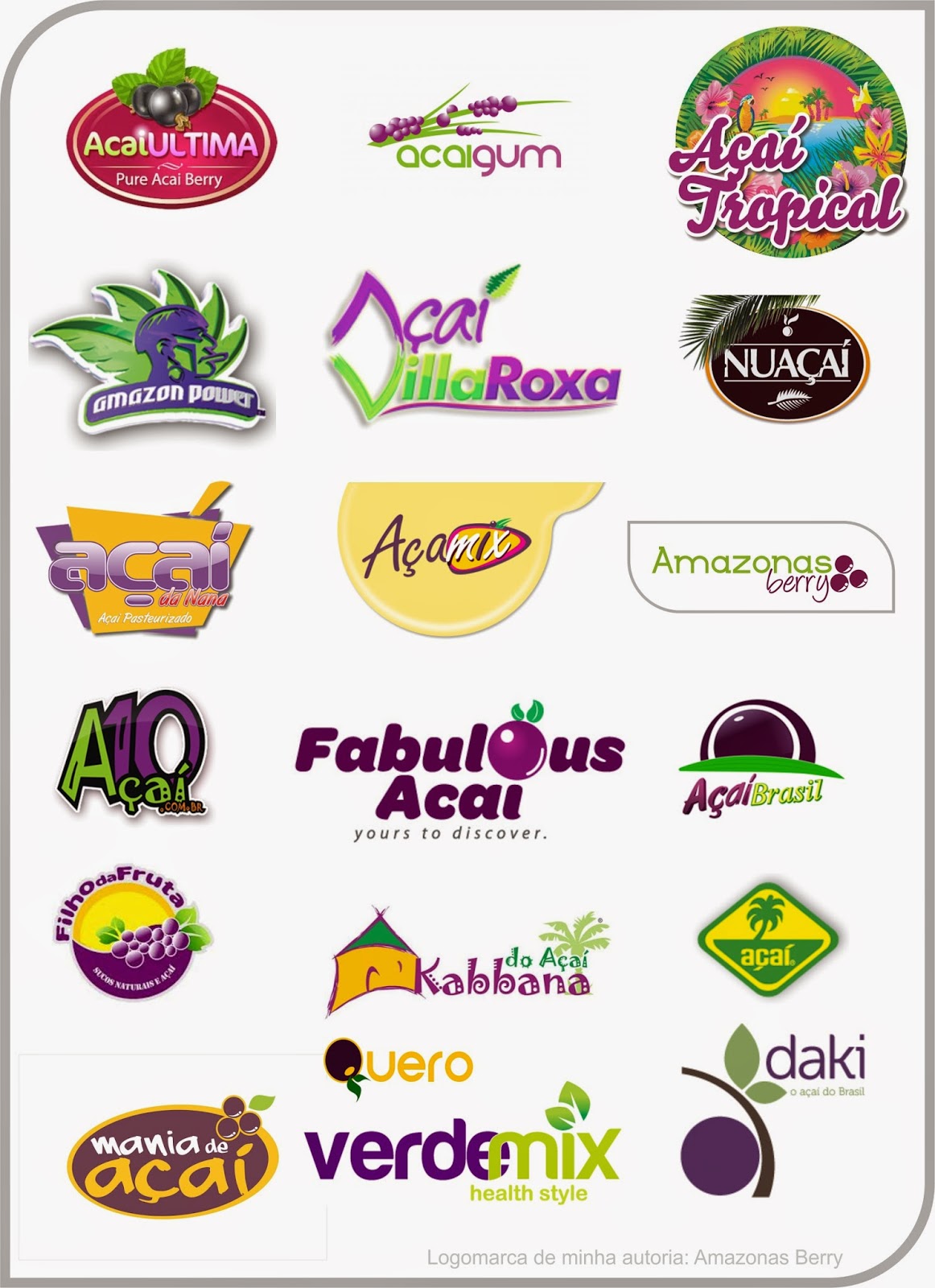 Celine Muller Design: Marca gráfica de Açaí