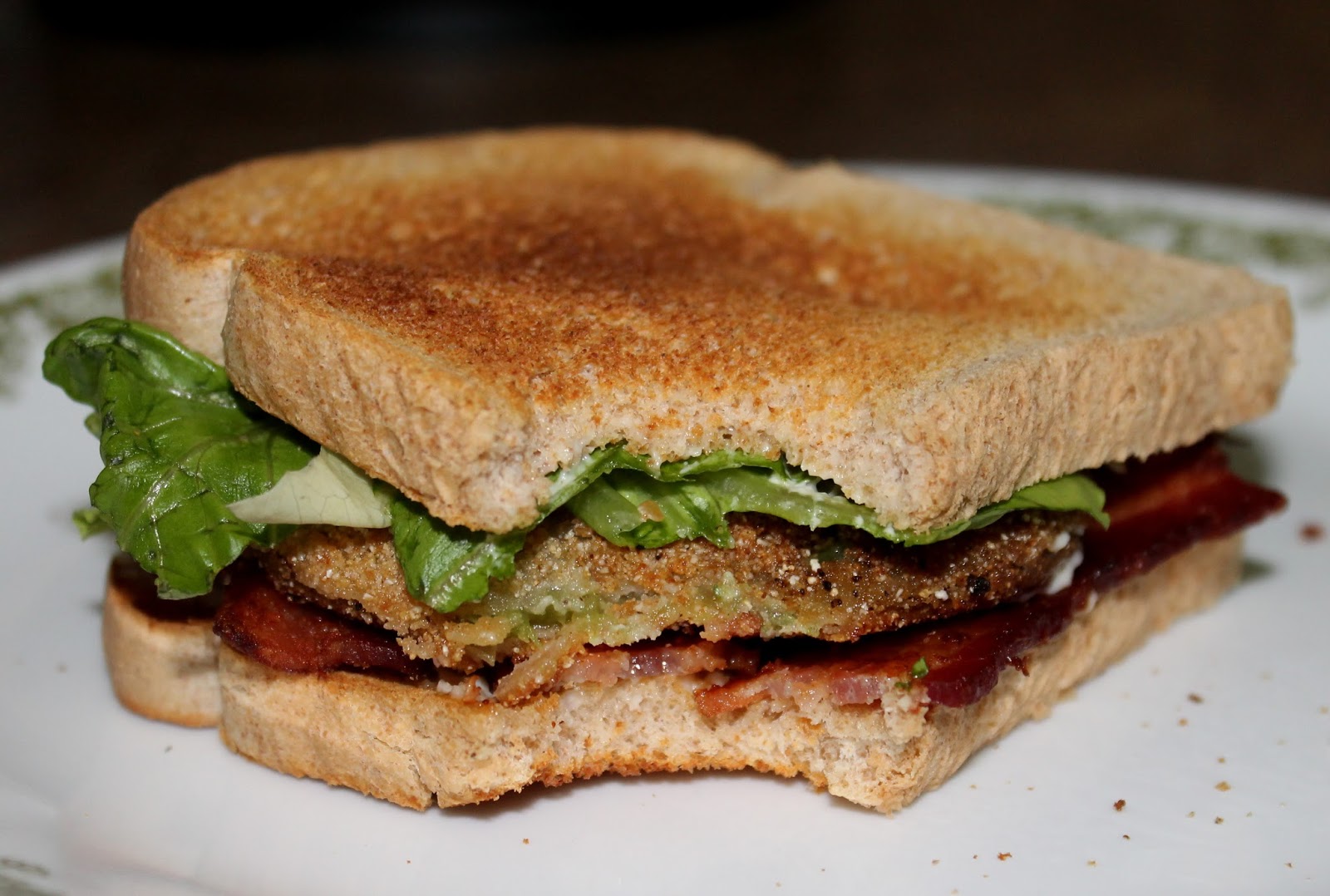 Bacon, Lettuce and Fried Green Tomato Sandwiches