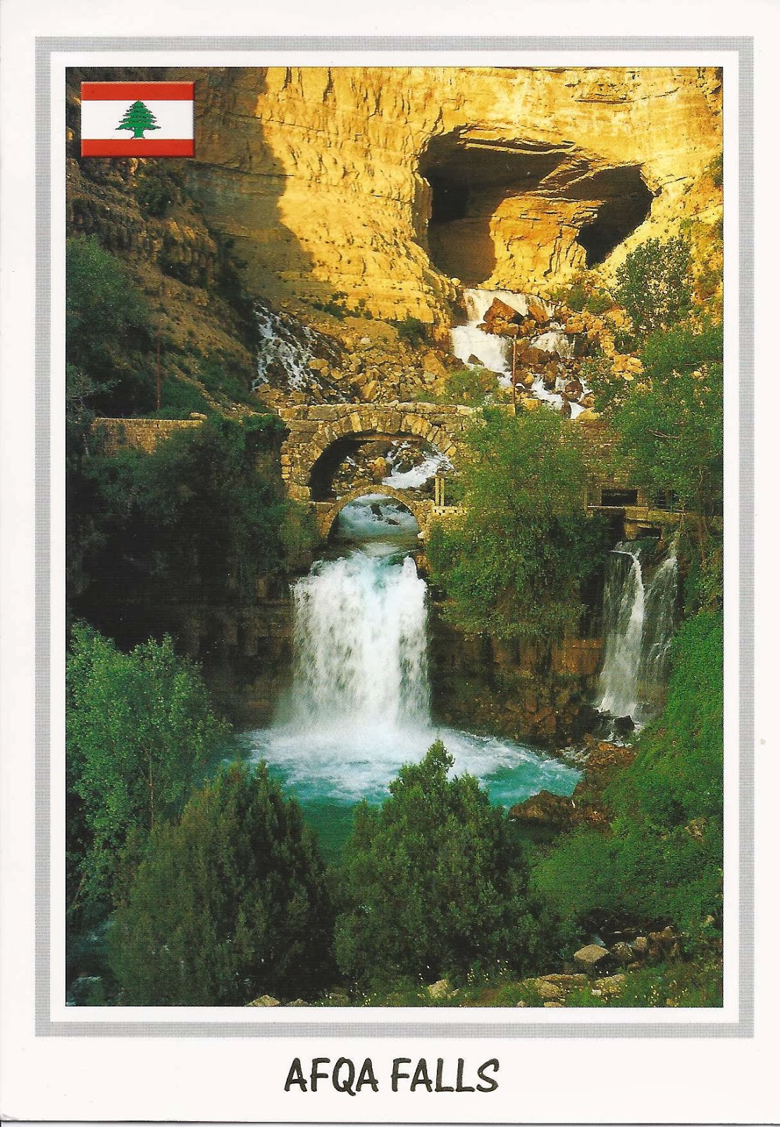 Afqa Falls , Lebanon ~ A Journey of Postcards