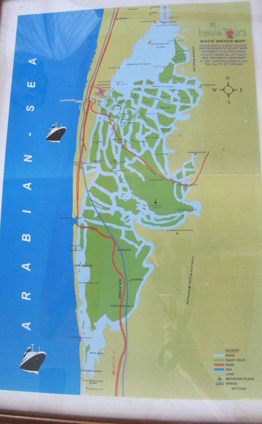 Kerala Backwaters Map