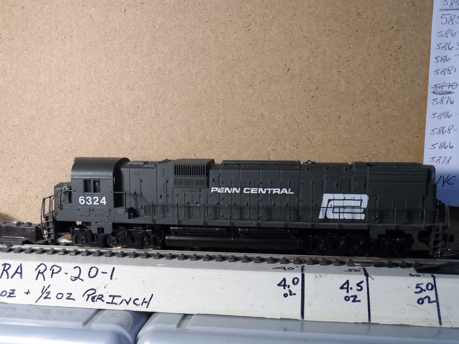 New York Central Train Layout: Penn Central C630 #6324 Project
