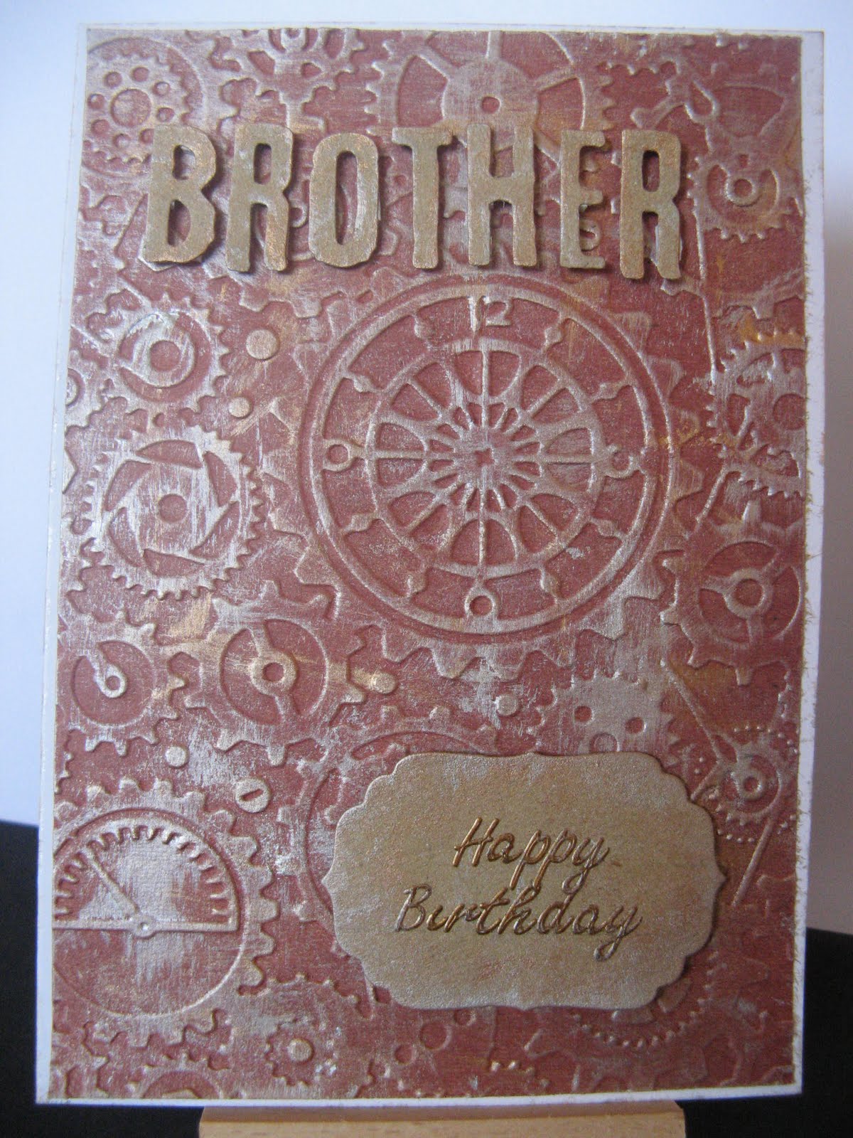 LaceTopDesigns: Cuttlebug Embossed Brother Birthday Card