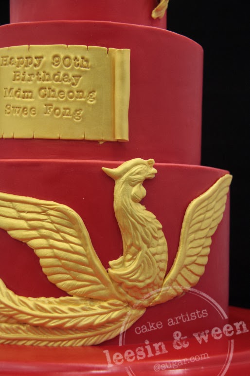 Penang Wedding Cakes by Leesin: Dragon & Phoenic Cake for 90th Birthday ...