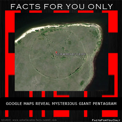 Facts For You Only: GOOGLE MAPS REVEAL MYSTERIOUS GIANT PENTAGRAM 52°28 ...