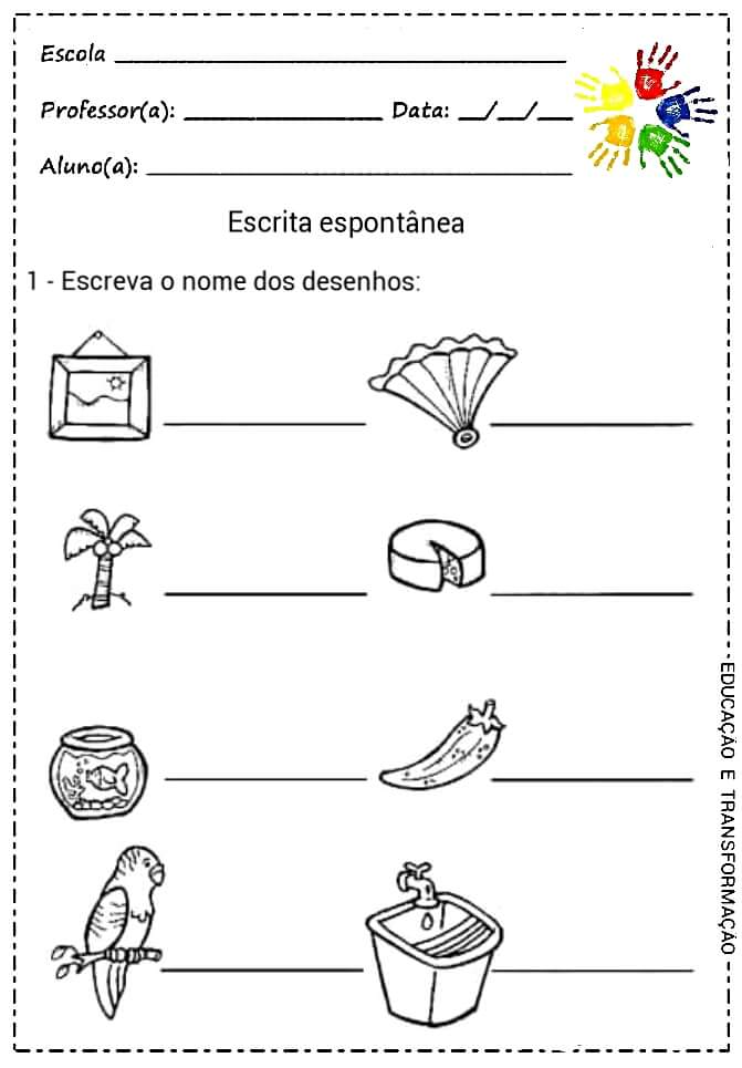 Escrita espontânea Atividades para trabalhar a escrita espontânea e as ...
