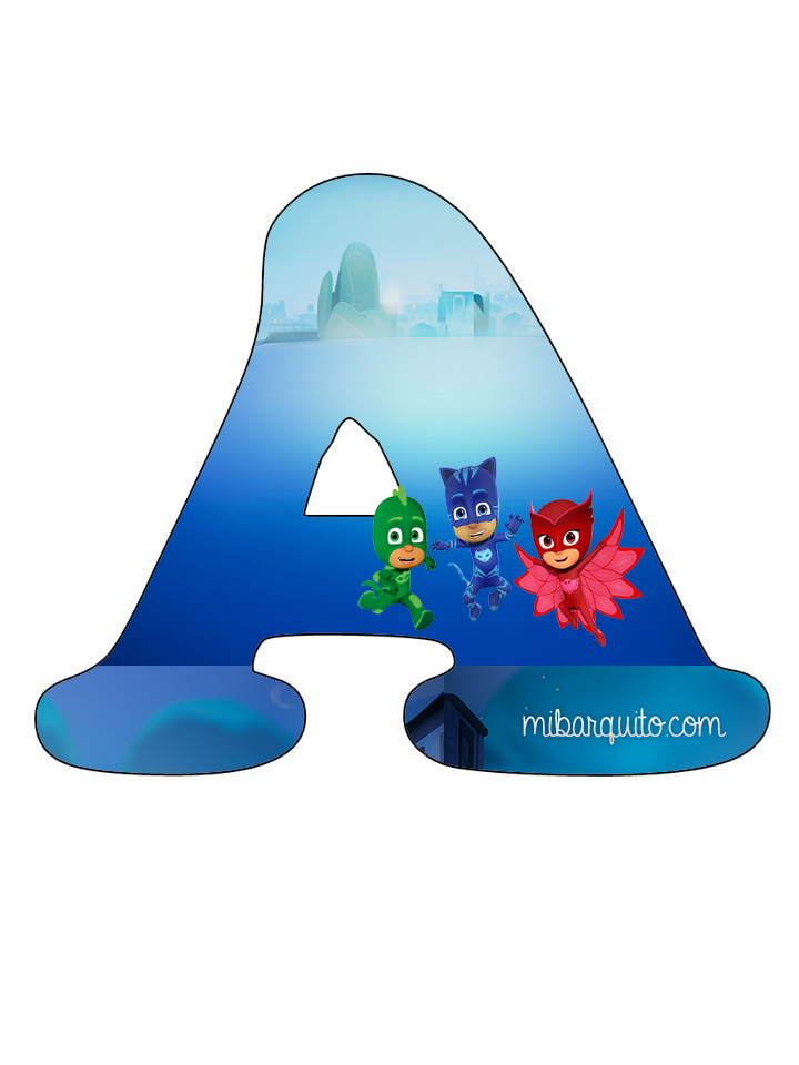 Abecedario de PJ Masks. - Oh my Alfabetos!