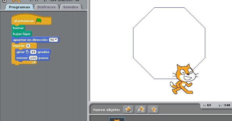 EPT COMPUTACION: Octágono en scratch