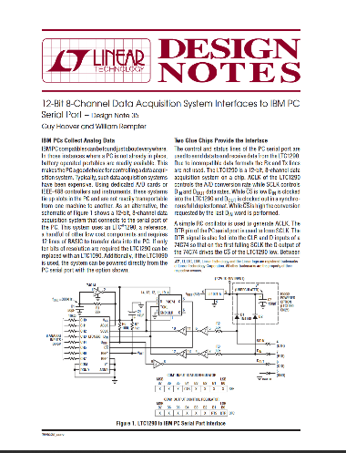12-Bit 8-Channel Data Acquisition System Interfaces to IBM PC Serial Port