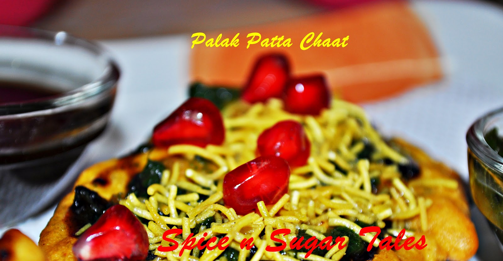 Spice n Sugar Tales: Chatpati Palak Patta Chaat (Spinach Fritters)