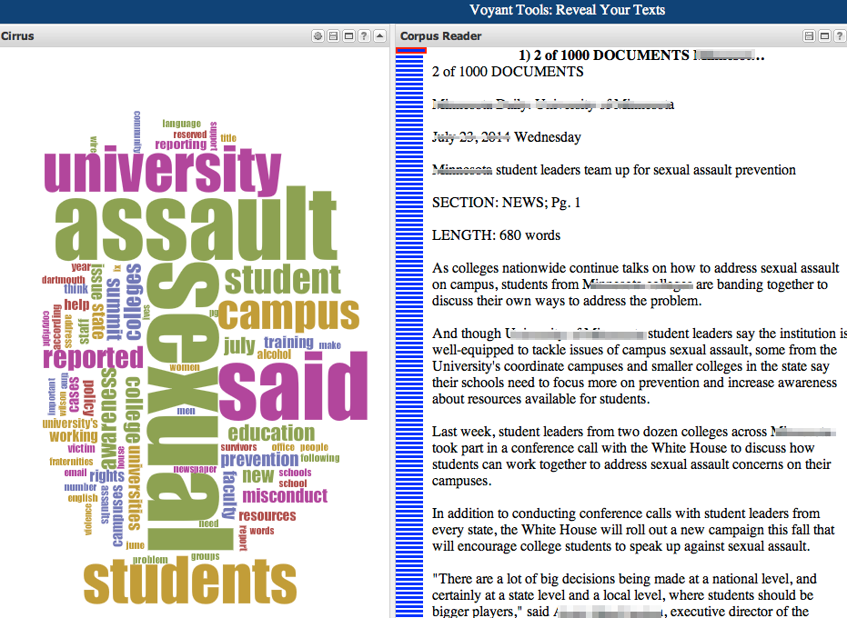 CogSci Librarian: Text Visualization / Content Analysis with @VoyantTools