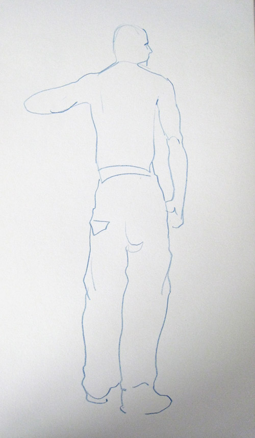 Project 365: Draw The Line: Male Physique Model Sketching