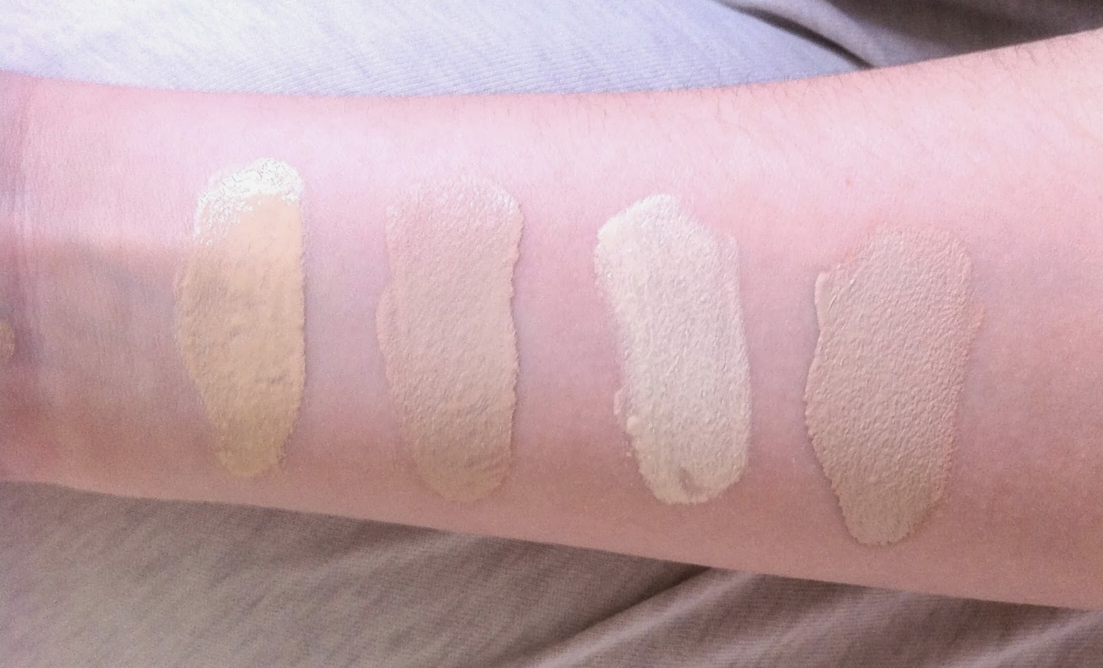 Miss Feline - the Beauty Blog: Pale foundation Swatches Comparison ...