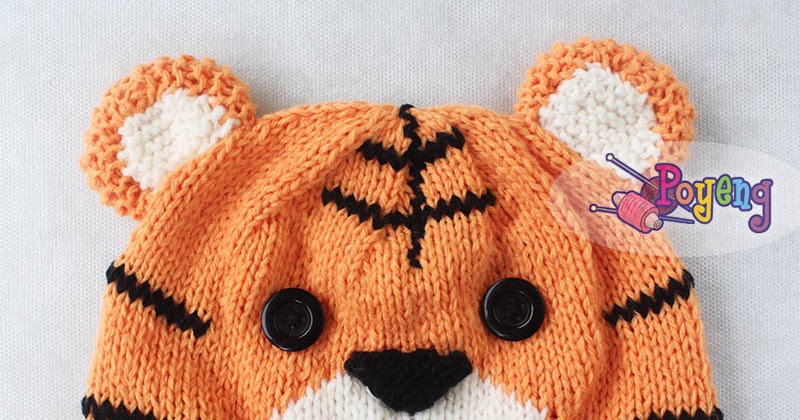 Ajeng Belajar Merajut: Rajut Knitting Pattern : Tiger Cub Baby Hat