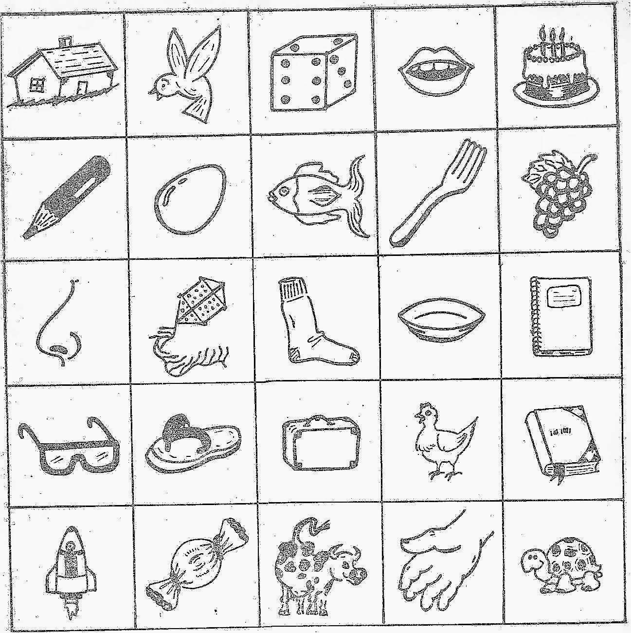 Fichas para ditado mudo ~ Atividades para Jardim