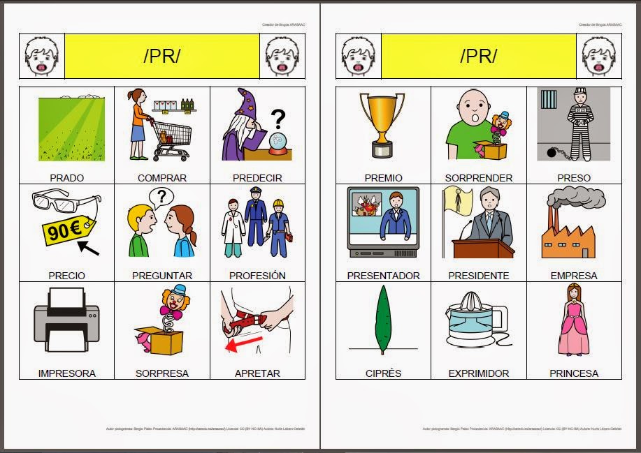 SPANTEXAS: Palabras con cr,fr,tr,br,pr,gr,dr