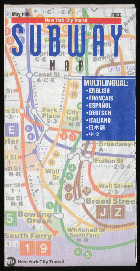 Tenth Letter of the Alphabet: Typography: New York City Subway Maps