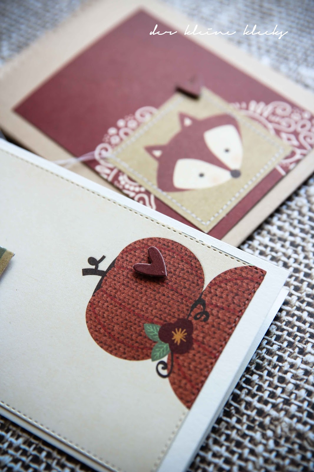 der kleine klecks: Kleine Karten mit Herz - Serie No. 2 {ein Herbstprojekt}