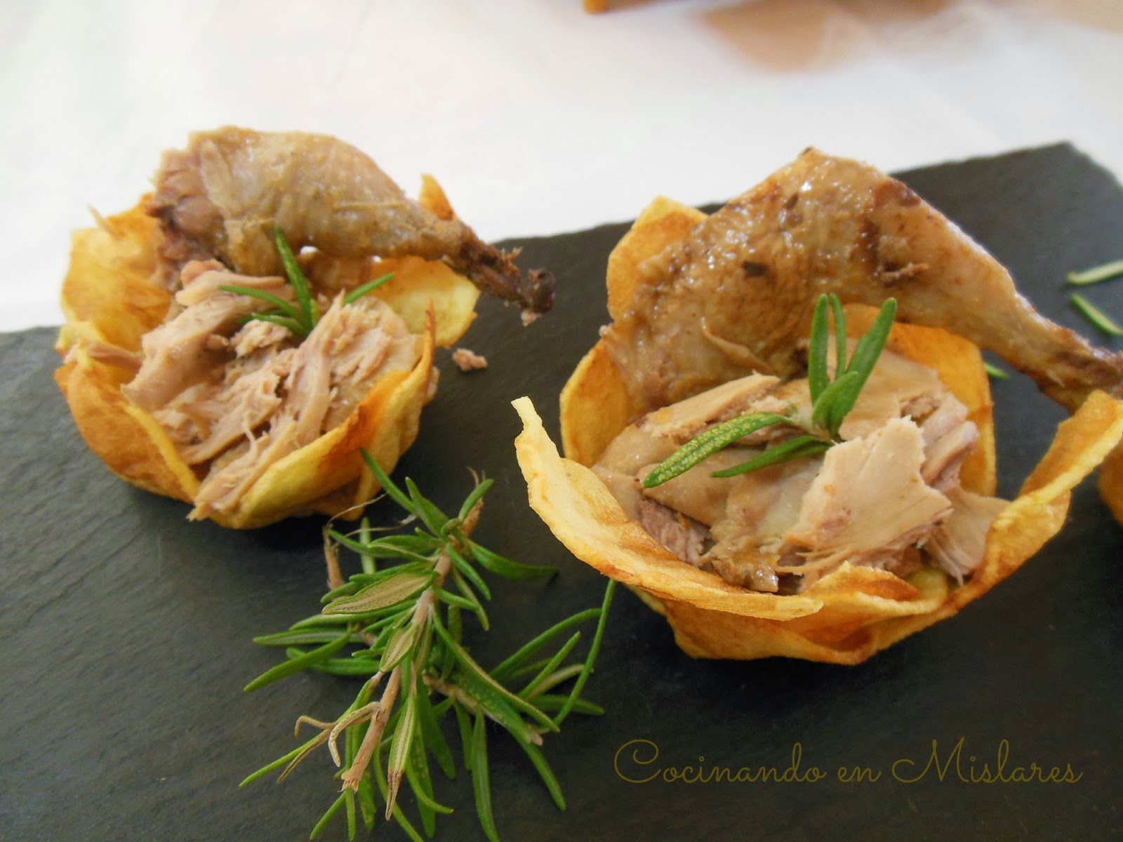 CODORNIZ ESCABECHADA en NIDO de PATATA - Cocinando en Mislares