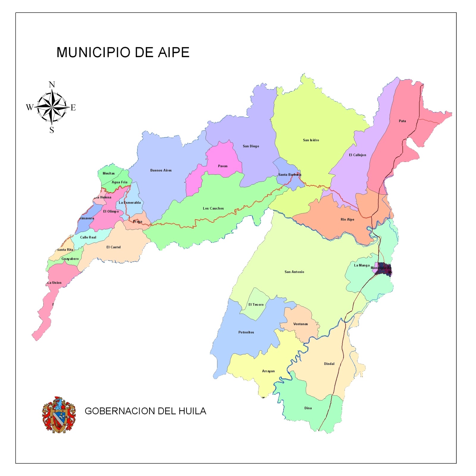 Noticias, Arte, Cultura y Turismo: TODOS LOS MAPAS MUNICIPIOS DEL HUILA