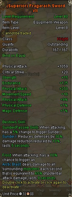 Crystal Saga Perfect Guide: Celestial Fragarach Weapon