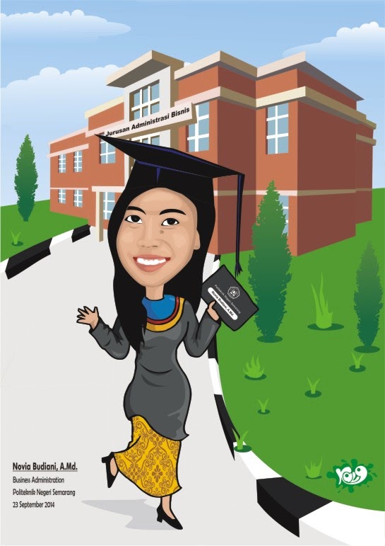 Karikatur Wisuda | Jasa vektor kartun karikatur line art hope style ...
