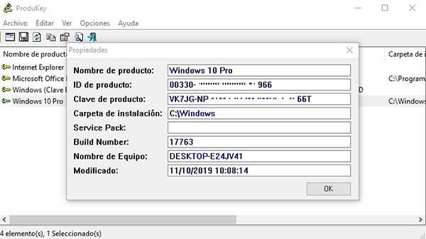 Cómo ver mi clave de producto Windows 10, 8 y 7