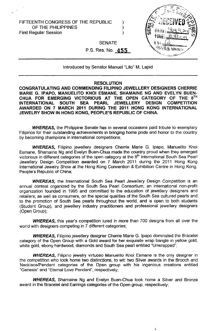 Filipino Jewelry Designer of OROCHER Jewellery, Philippines