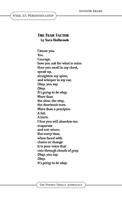 The Poetry Friday Anthology for Middle School (PFAMS): Sample Poem Page