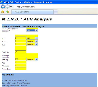 Phimaimedicine: 1,158. Arterial blood gas calculator online