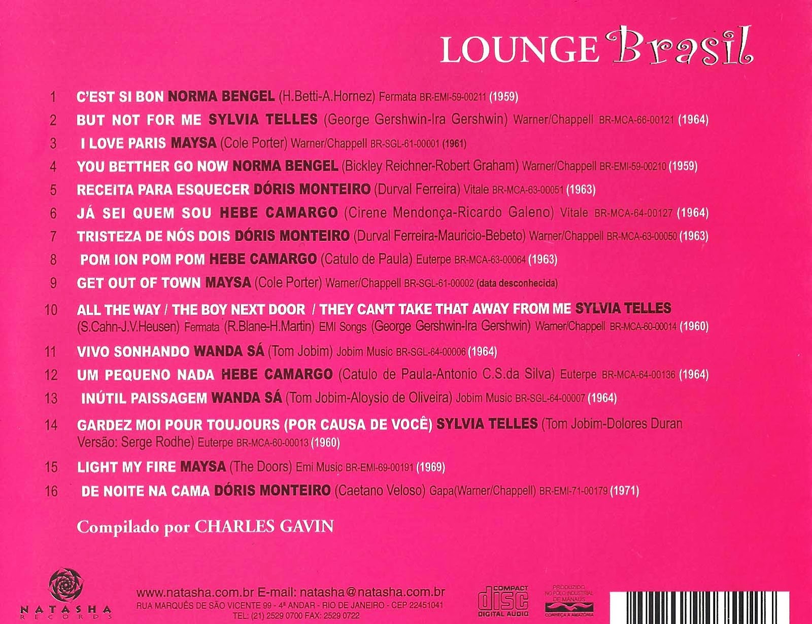 C A N G U L E I R O8: VÁRIOS ARTISTAS - LOUNGE BRASIL-CANTORAS (2002)