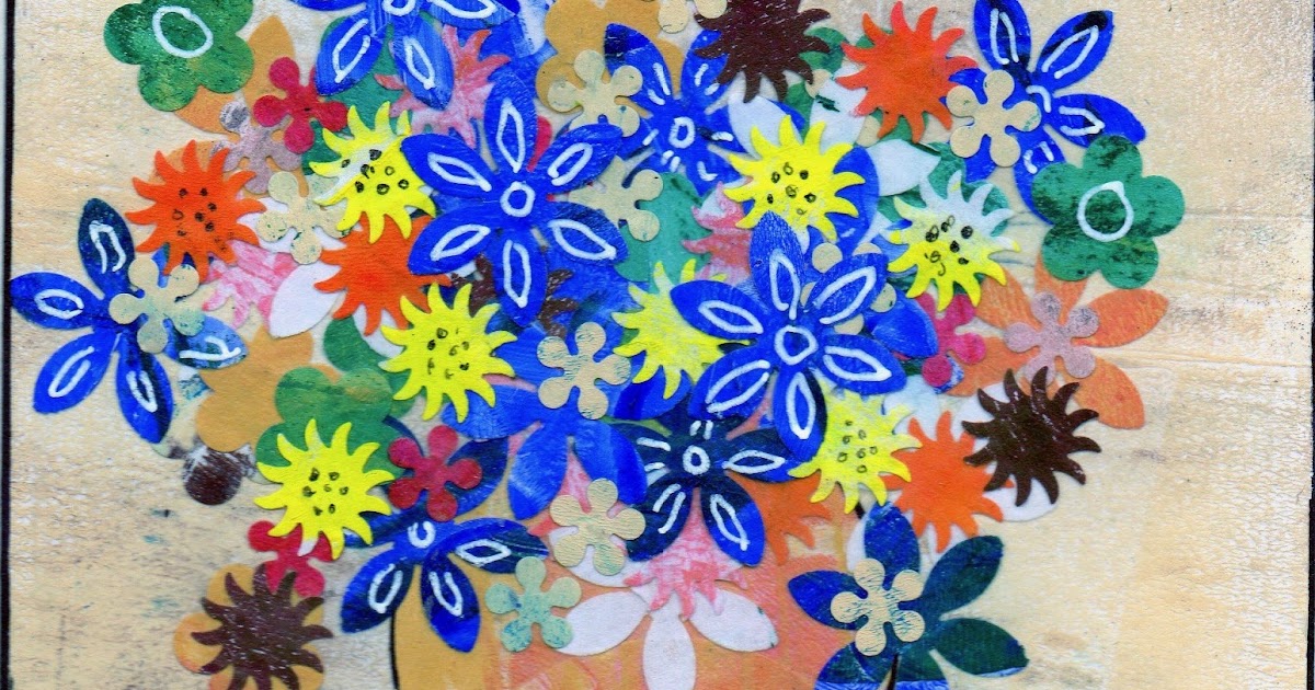 HMT Mixed Media Artist: PUNCHED SHAPES FOR FLOWERS!