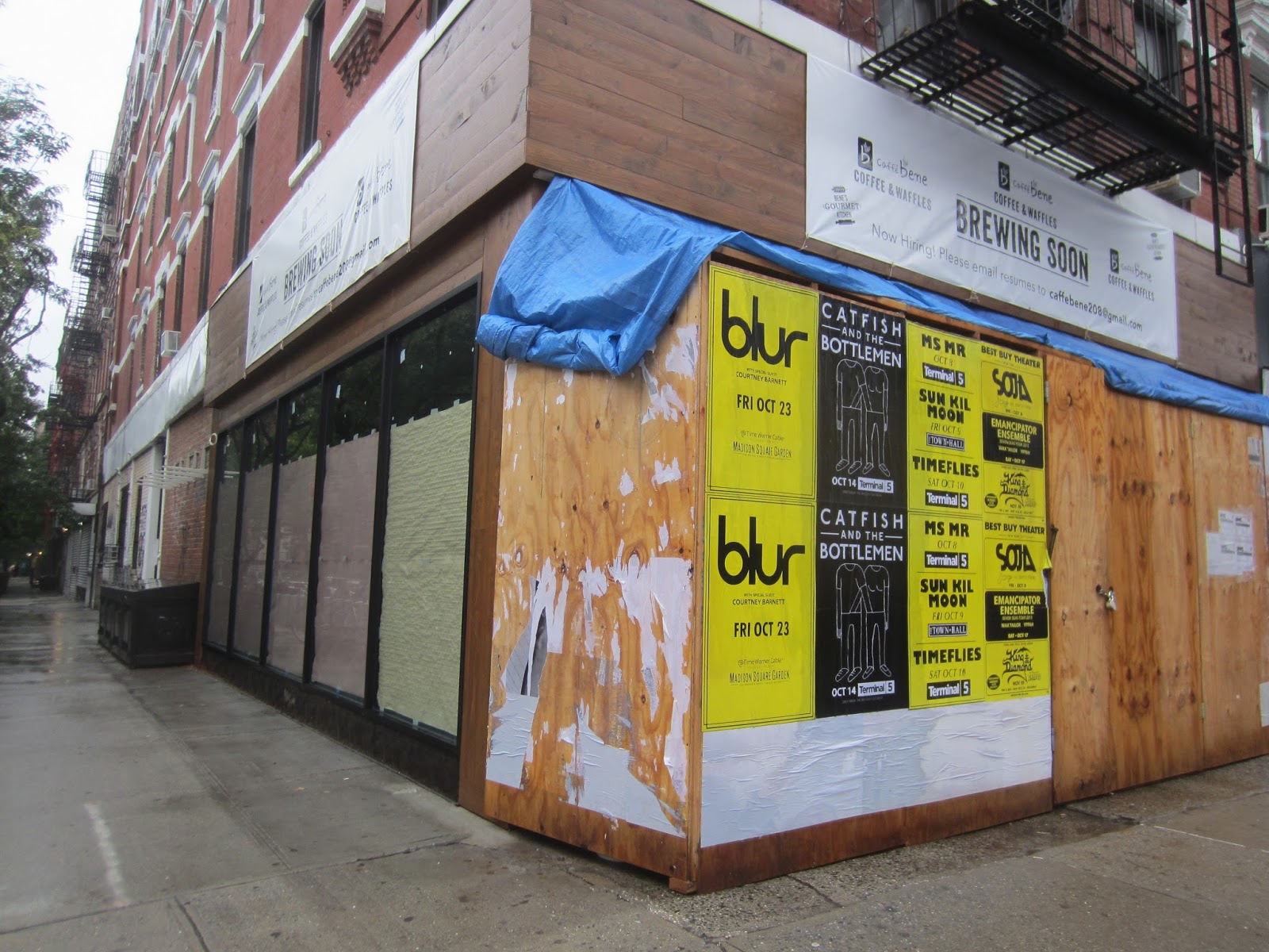 EV Grieve: Brewing Soon signage arrives for Caffe Bene on Avenue A