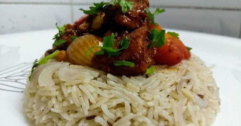 Ghee Rice with Chilli Chicken