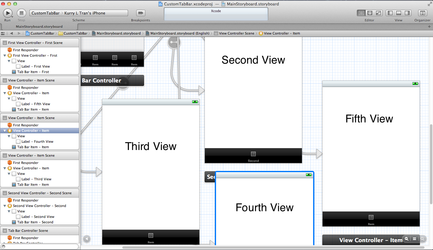 Kurry Tran's Blog: iOS 5 Tutorial: Creating a Custom Tab Bar Controller Kurry Tran's Blog: iOS 5 Tutorial: Creating a Custom Tab Bar Controller