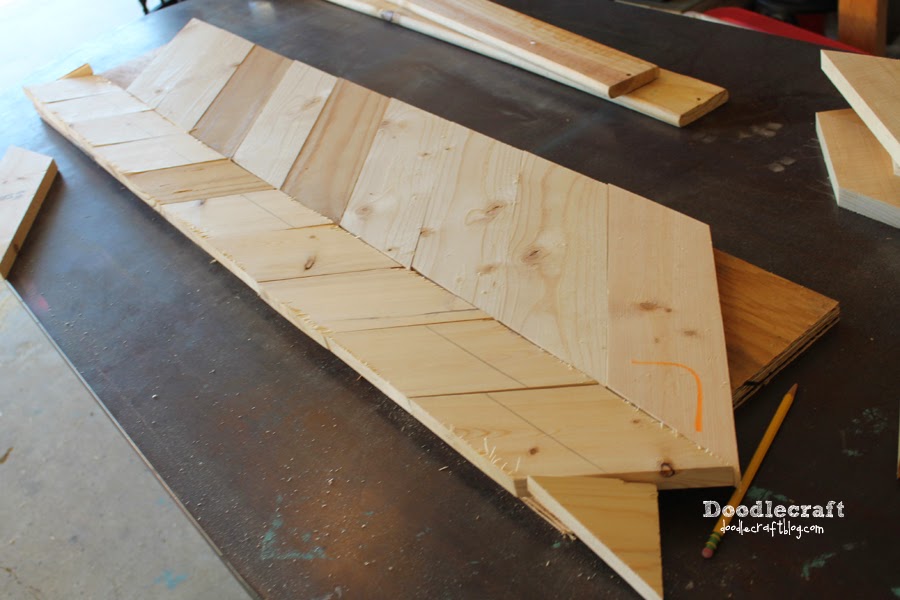 Chevron Bench with Hairpin Legs!!!!!!!