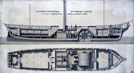 A Rotherhithe Blog: "The London Engineer," Thames paddle steamer, 1818