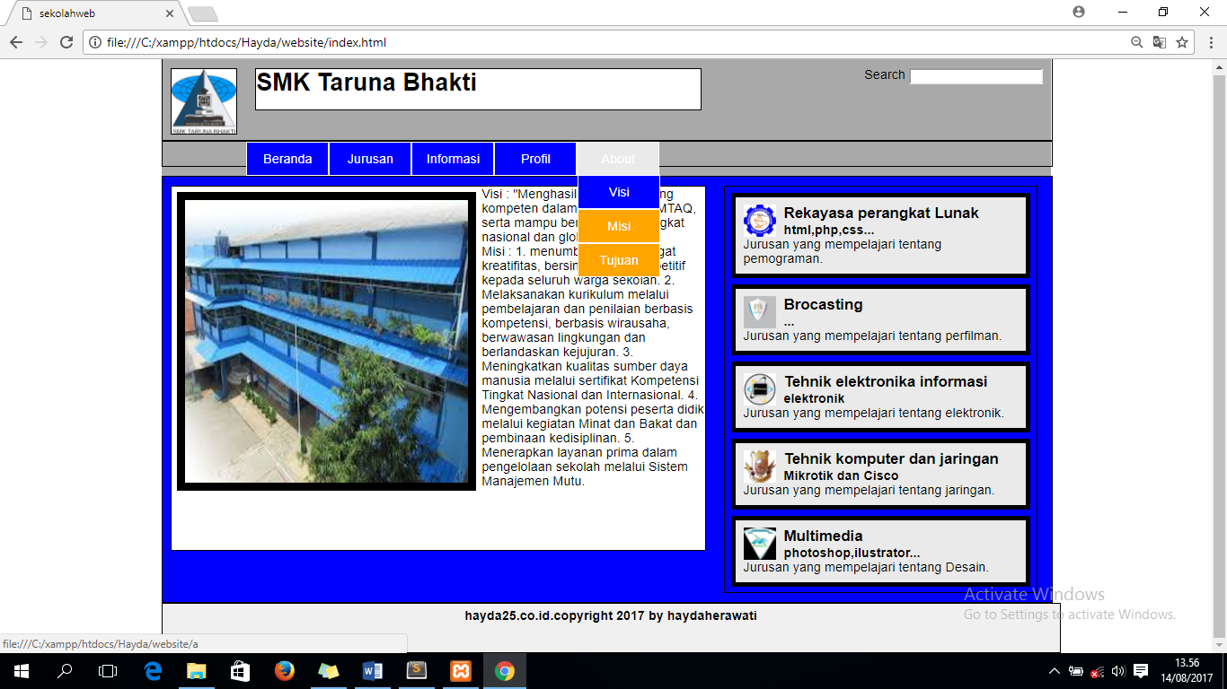 Membuat website sederhana menggunakan CSS dan HTML -hayda