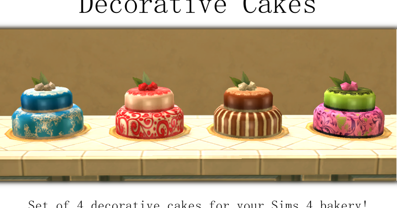 My Sims 4 Blog: Decorative Cakes by MonsterMadnessWorld