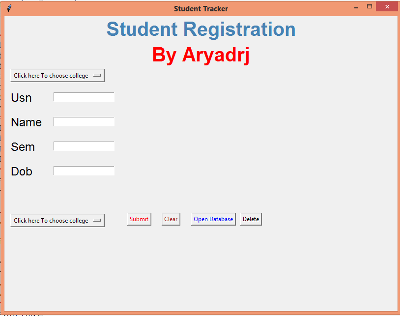 Student Registration System