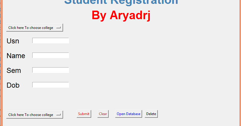 Student Registration System